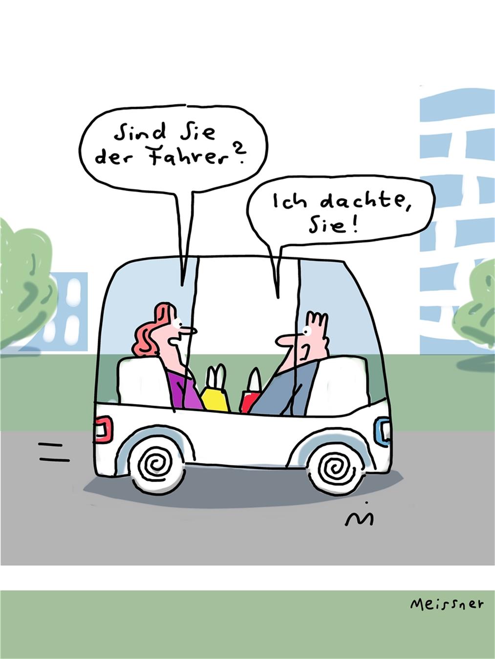 Verschiedene Cartoons zeigen Ideen auf