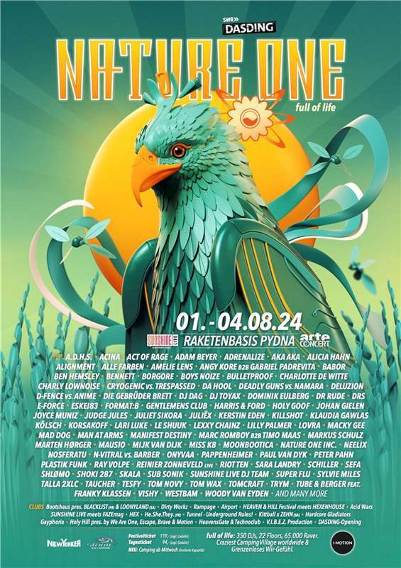 NATURE ONE 2024 präsentiert das komplette LineUp