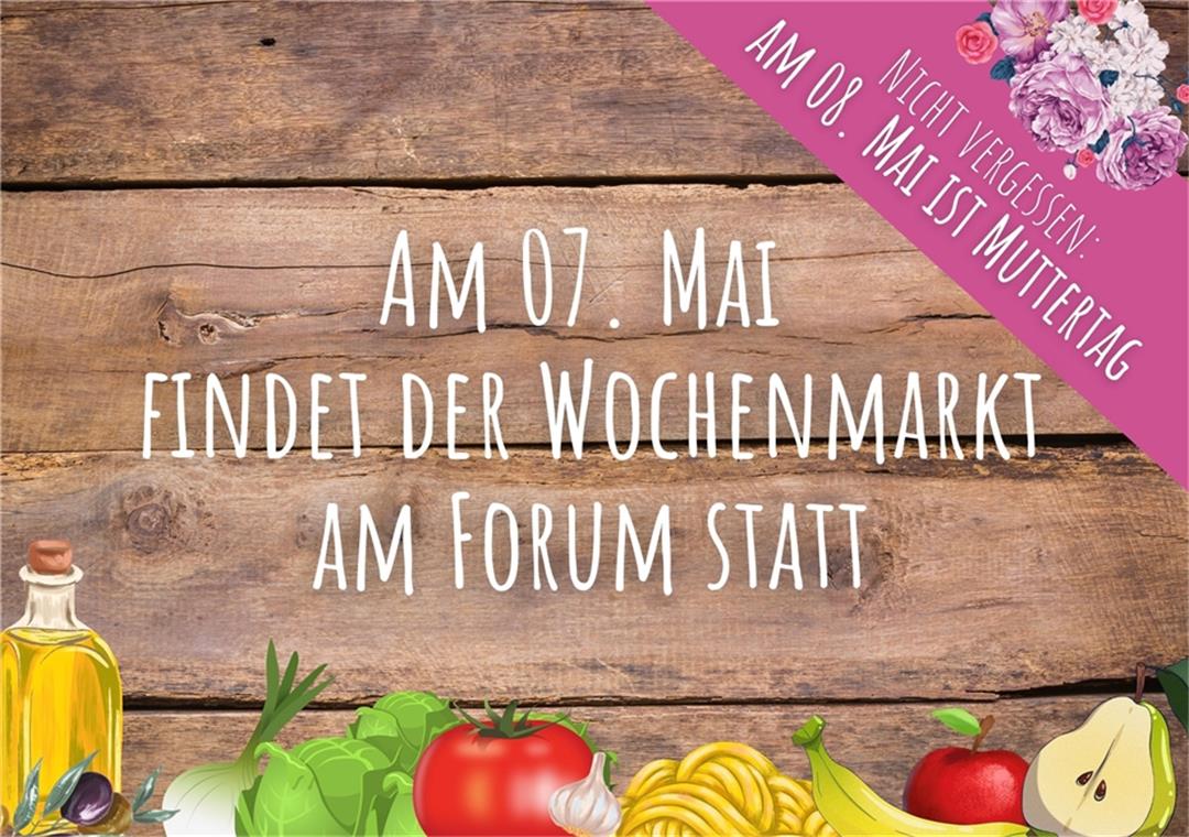 Verlegung des Wochenmarktes