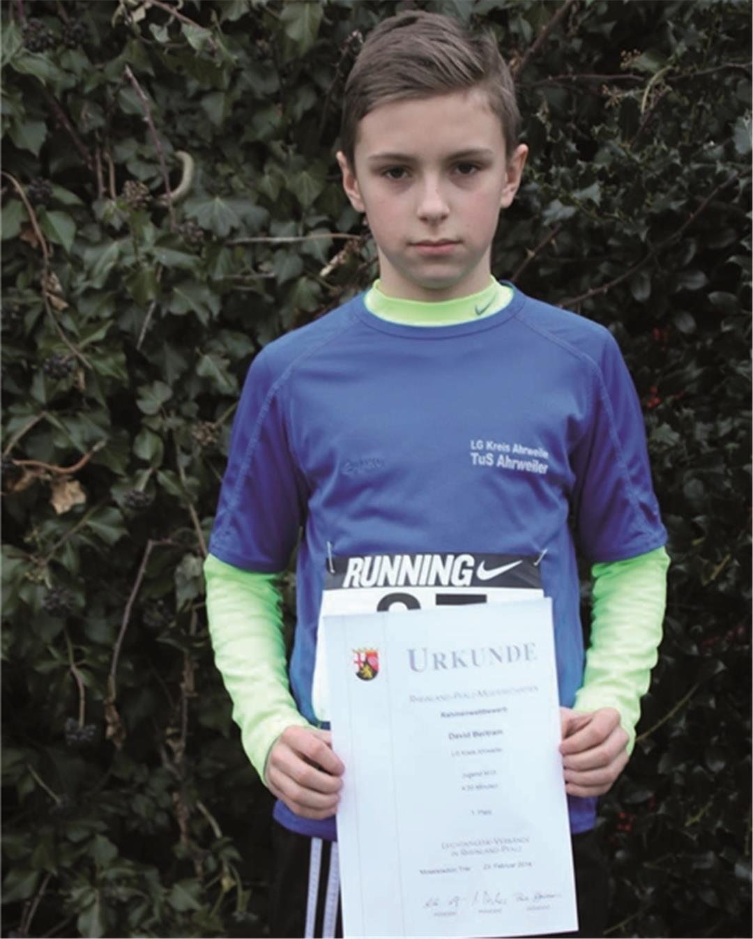 David Bertram wurde RP-Cross-Meister in der AK U14
