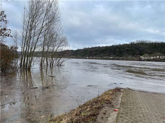 Hochwasser: So sieht es am Rhein bei Sinzig aus