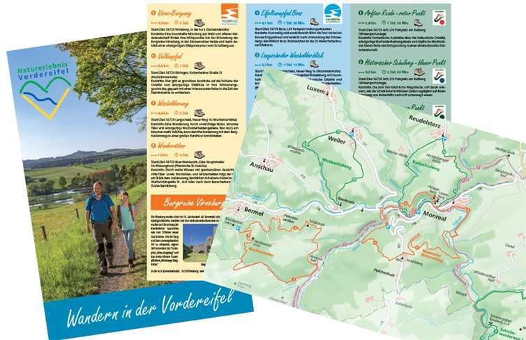 Kostenfreie Übersichtskarte für Wanderer erhältlich