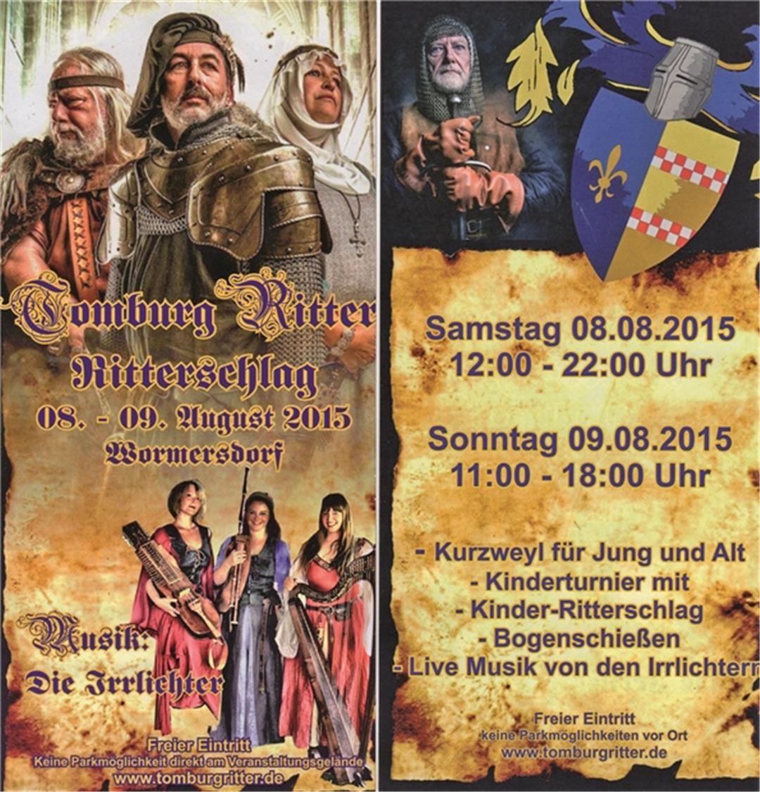 Ritterschlag der Tomburg Ritter